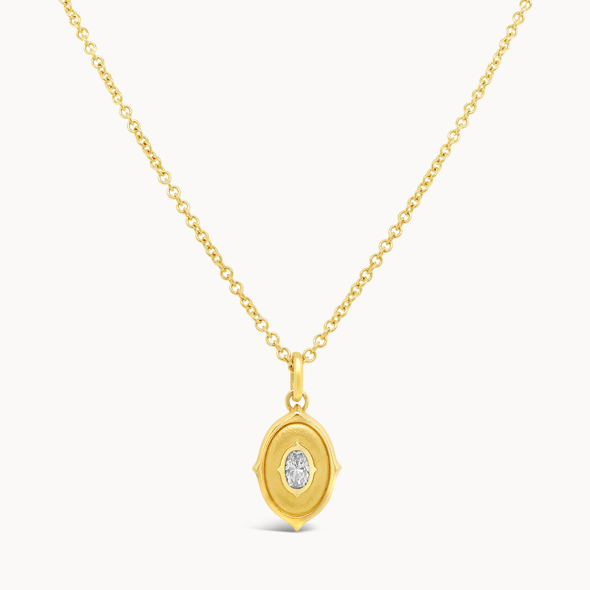 Oval Compass Diamond Pendant – My Store